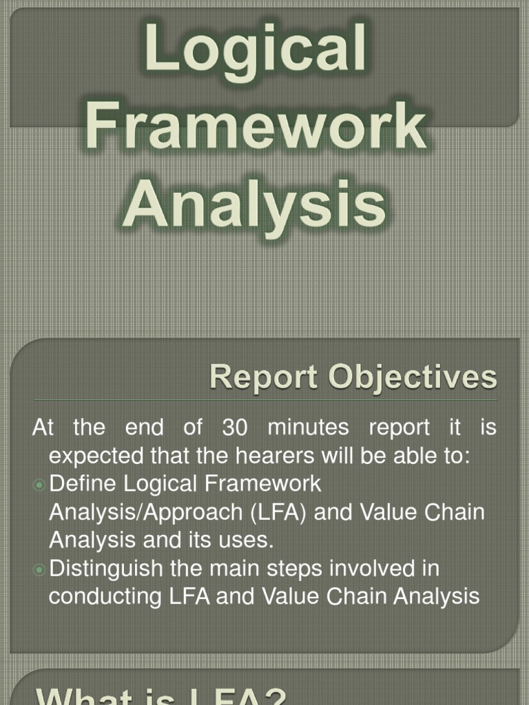 Logical Framework Analysis | PDF | Strategic Management | Evaluation