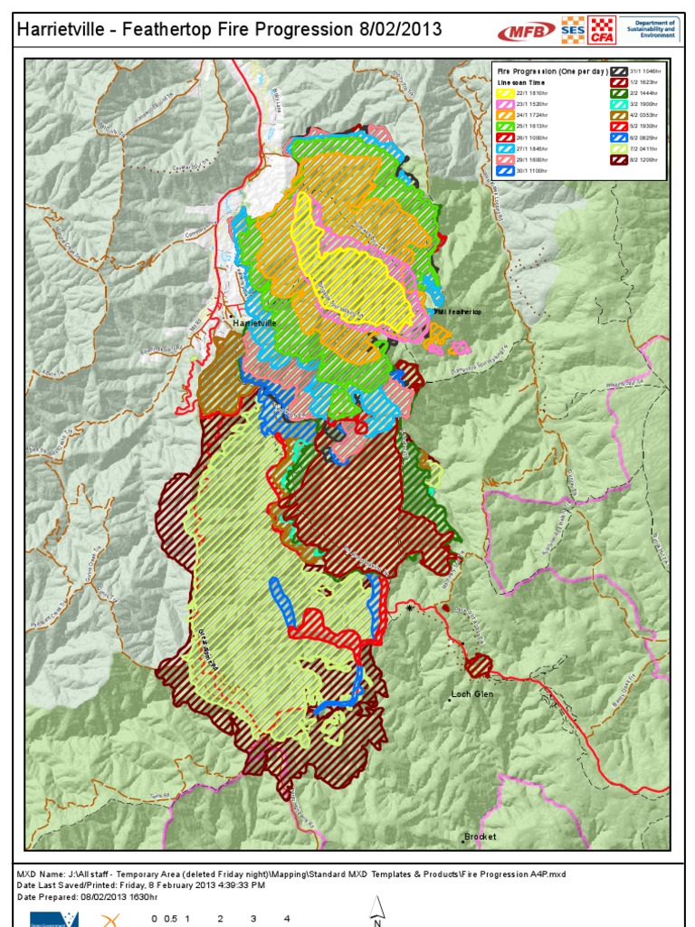 Fire Progression Map 8th Feb 2013 | PDF