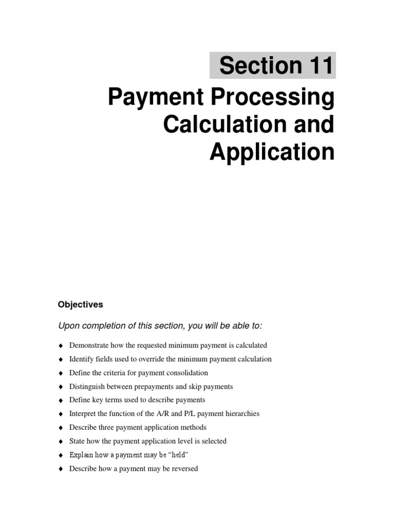 Payment Processing and Calculation Guide | PDF | Debits And Credits ...
