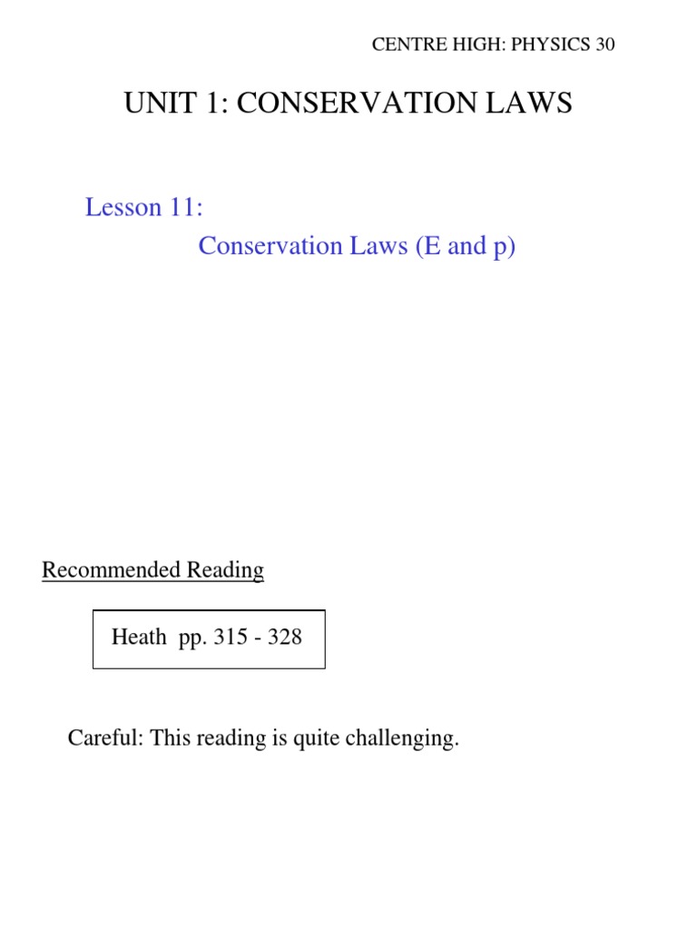 Conservation Laws | PDF | Collision | Momentum