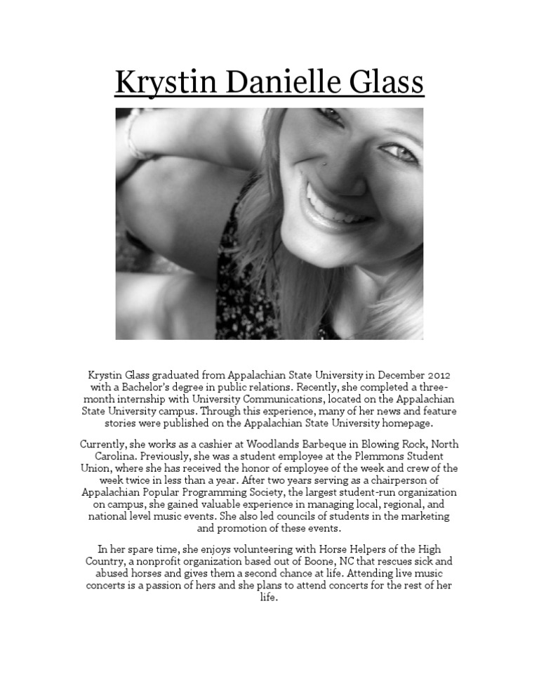 Krystin Bio 2013 | PDF