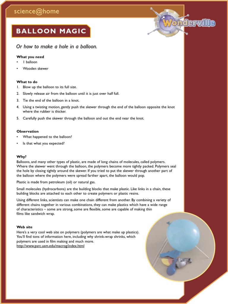 Balloon Magic | PDF | Buoyancy | Balloon
