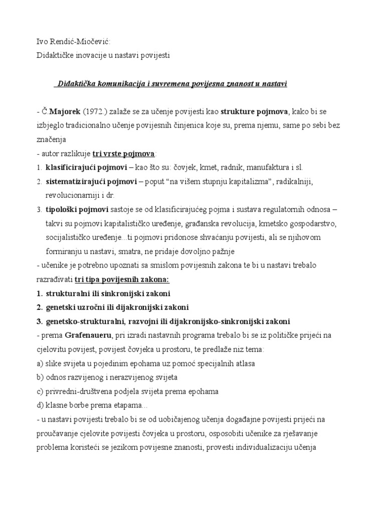 Rendić Didaktičke Inovacije | PDF