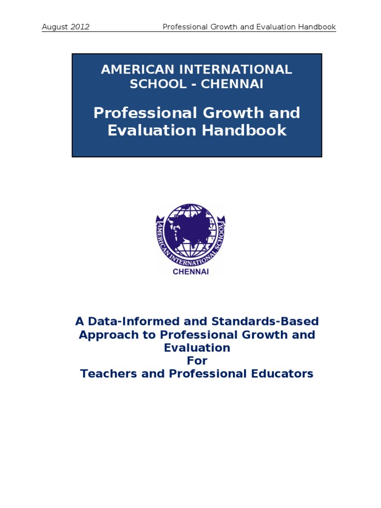 AISC Professional Growth and Evaluation Handbook | PDF | Goal Setting ...