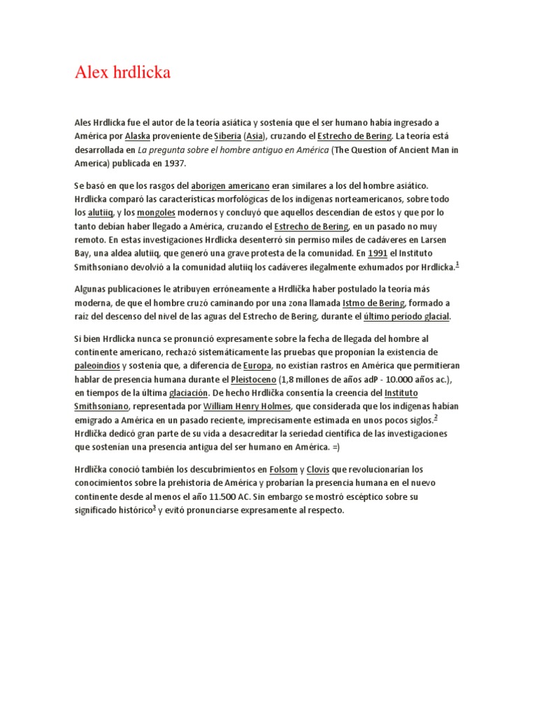 Teoría Asiática de Ales Hrdlicka | PDF | Ciencias sociales