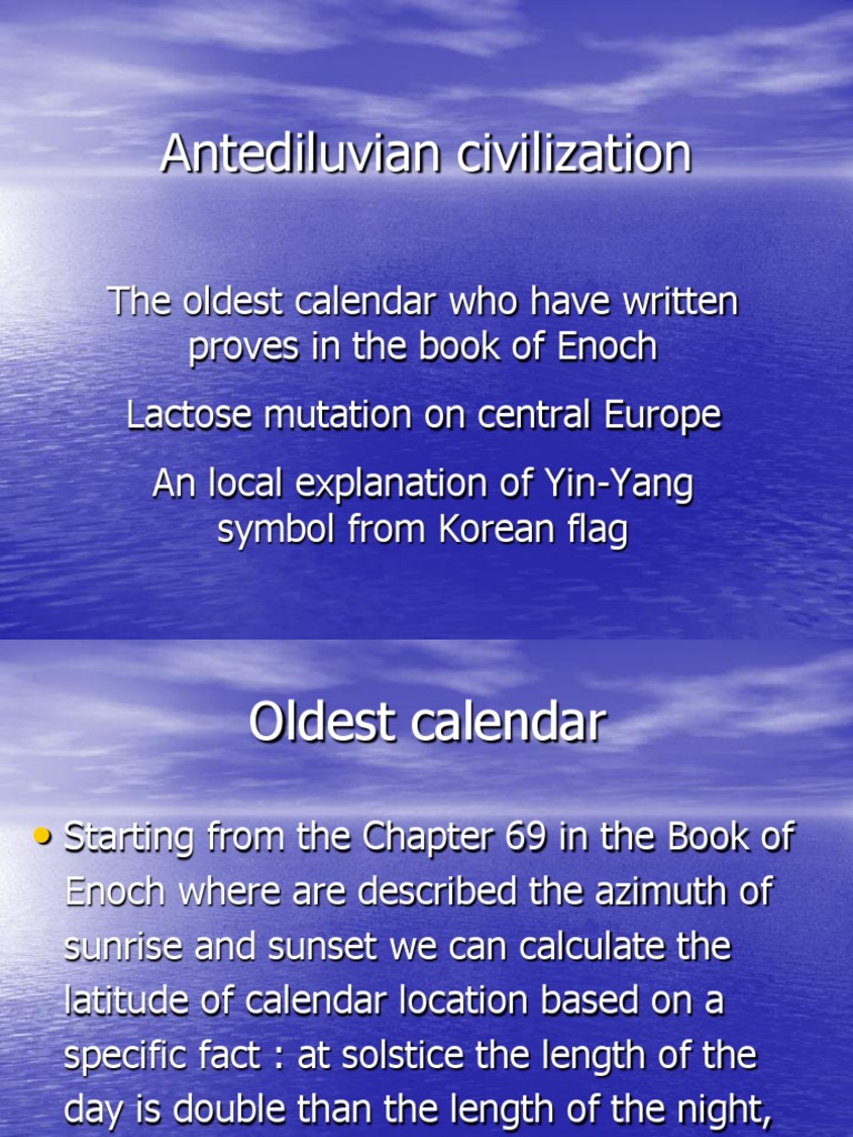 Antediluvian Civilization | PDF | Sunset | Solar System