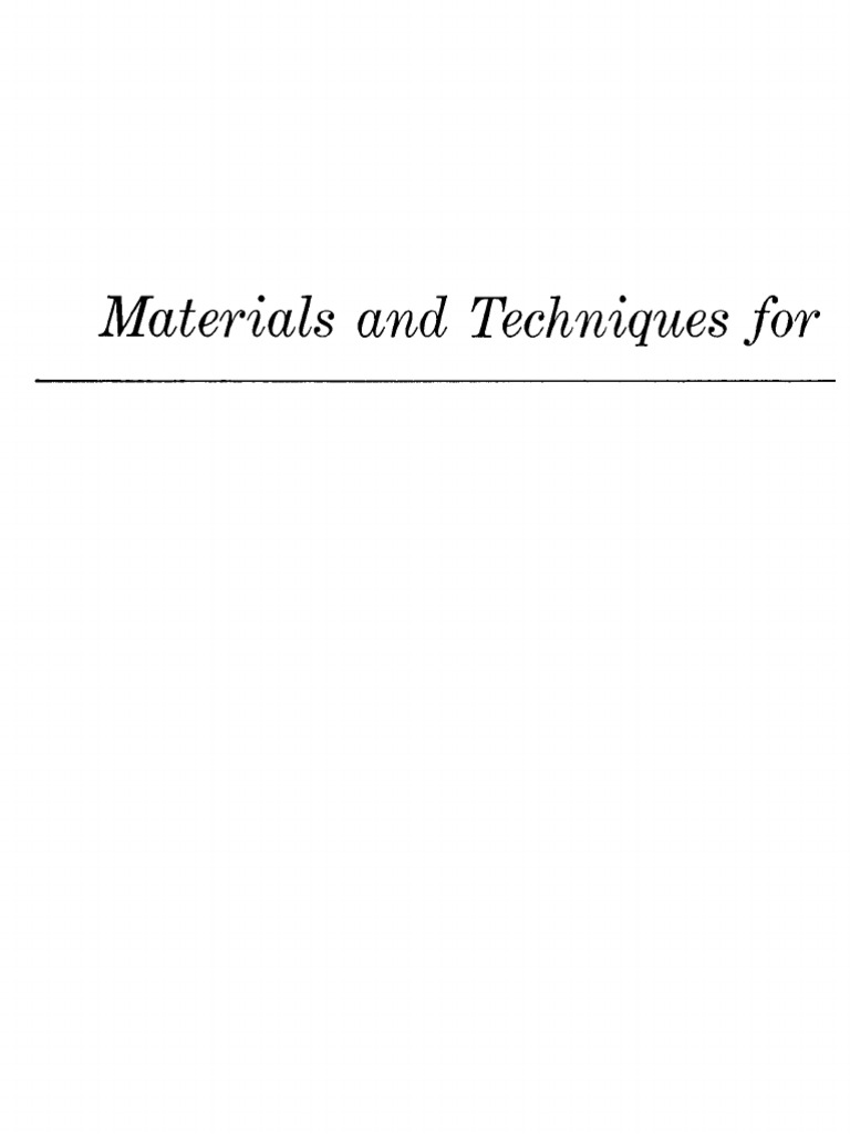 Kohl 1960 Materials and Techniques For Electron Tubes | PDF