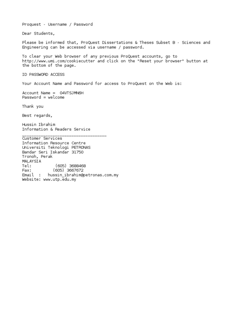 Proquest Username Password | PDF | Security Engineering | Access Control