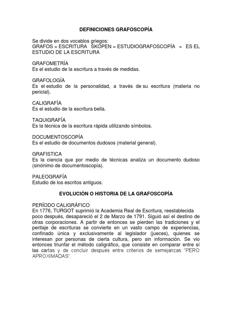 Grafoscopía I | PDF | Grafología | Paleografía