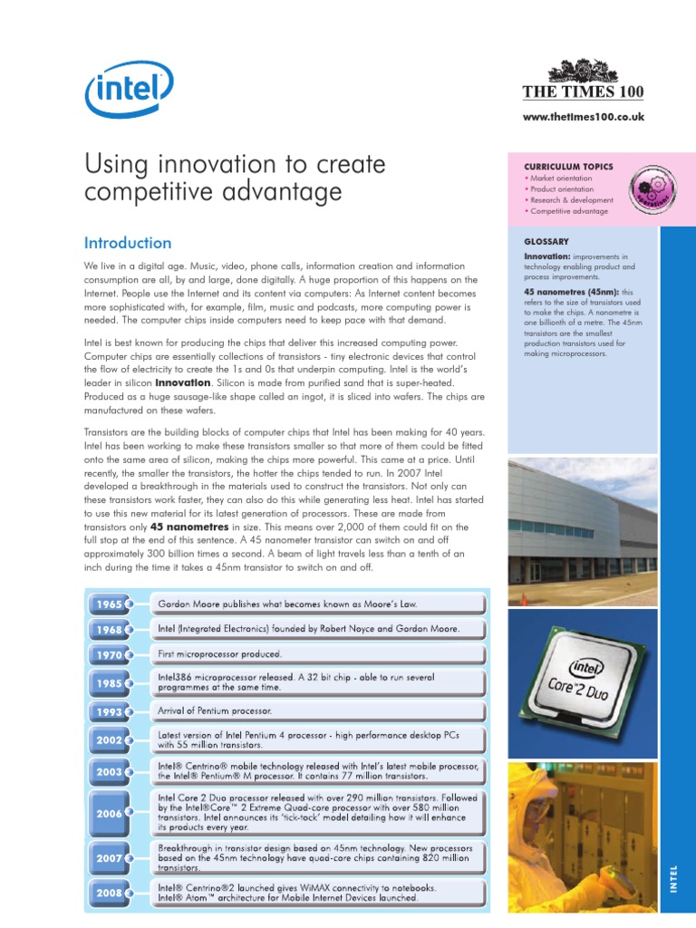 Intel Case Study | PDF | Integrated Circuit | Intel