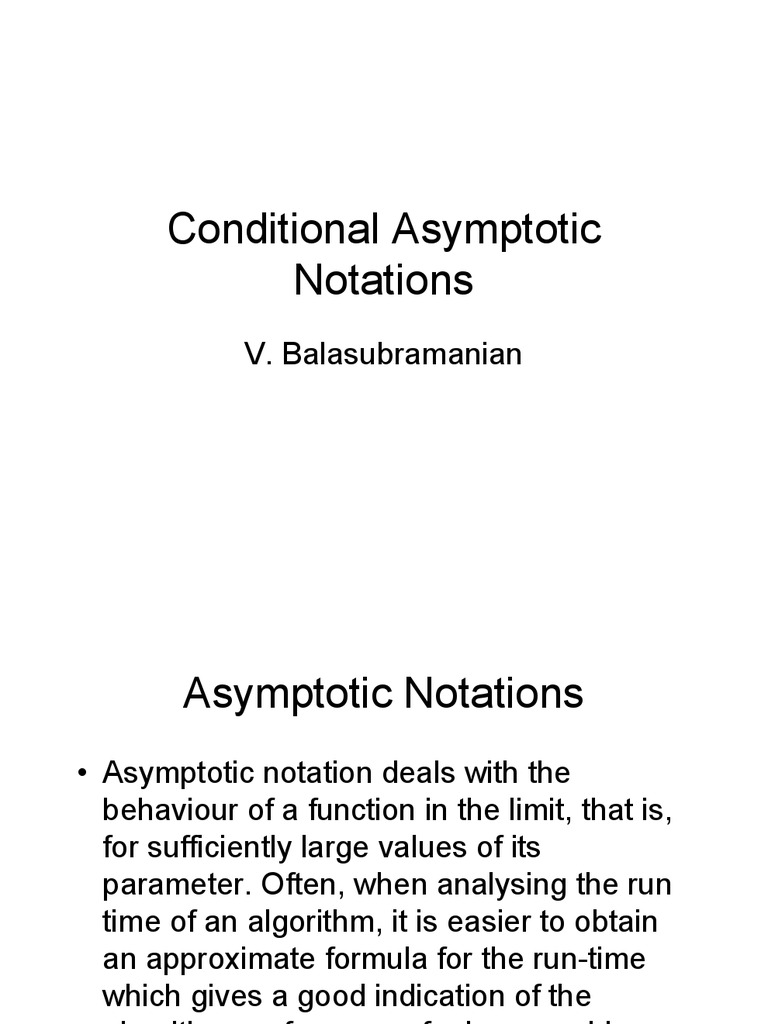 Conditional Asymptotic Notations | PDF | Discrete Mathematics | Analysis