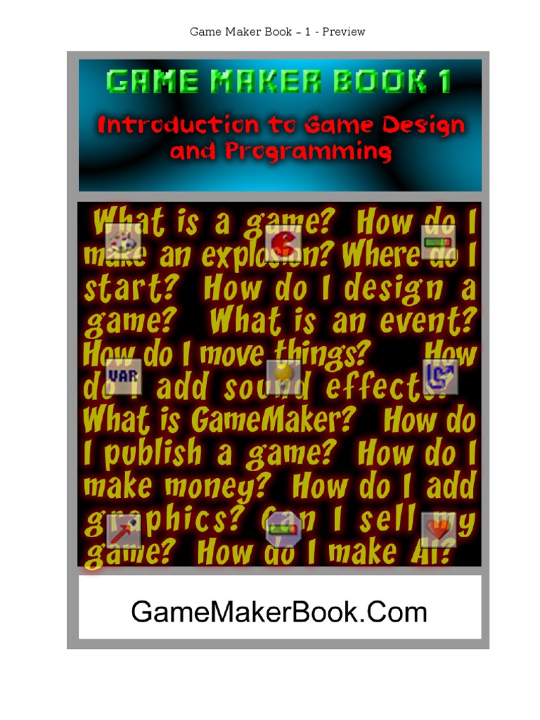 Game Maker Book 1 Tutorial Coding All Items and One Example Also | PDF ...