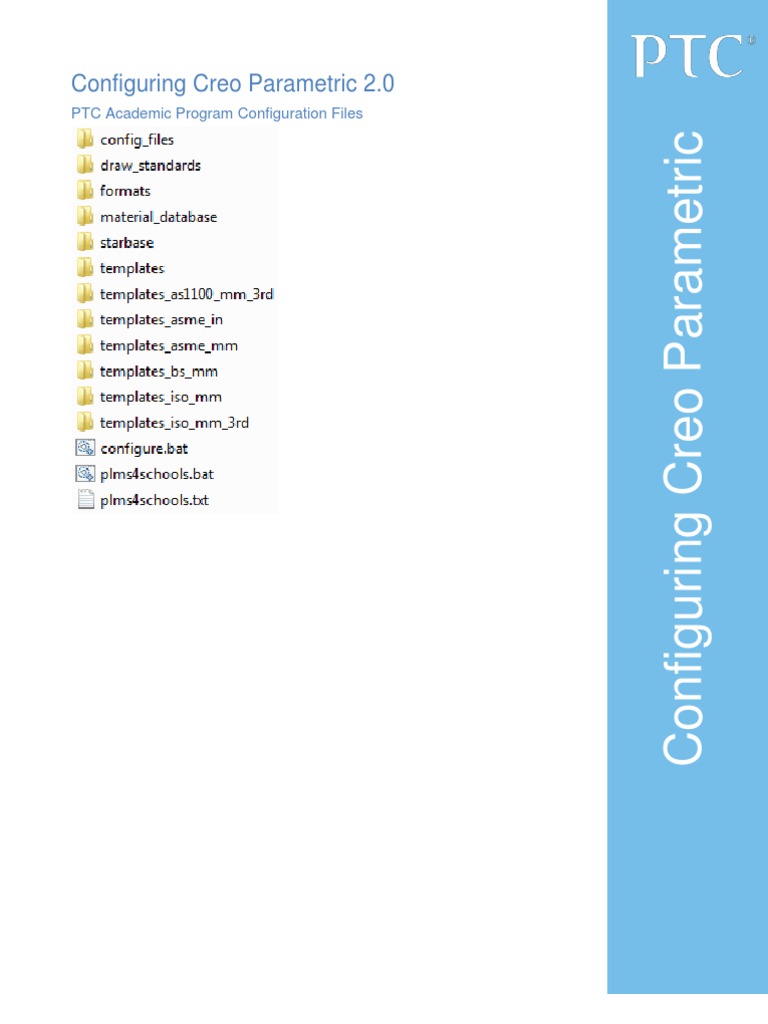 Configuring Creo Parametric 2.0: PTC Academic Program Configuration Files | Download Free PDF ...