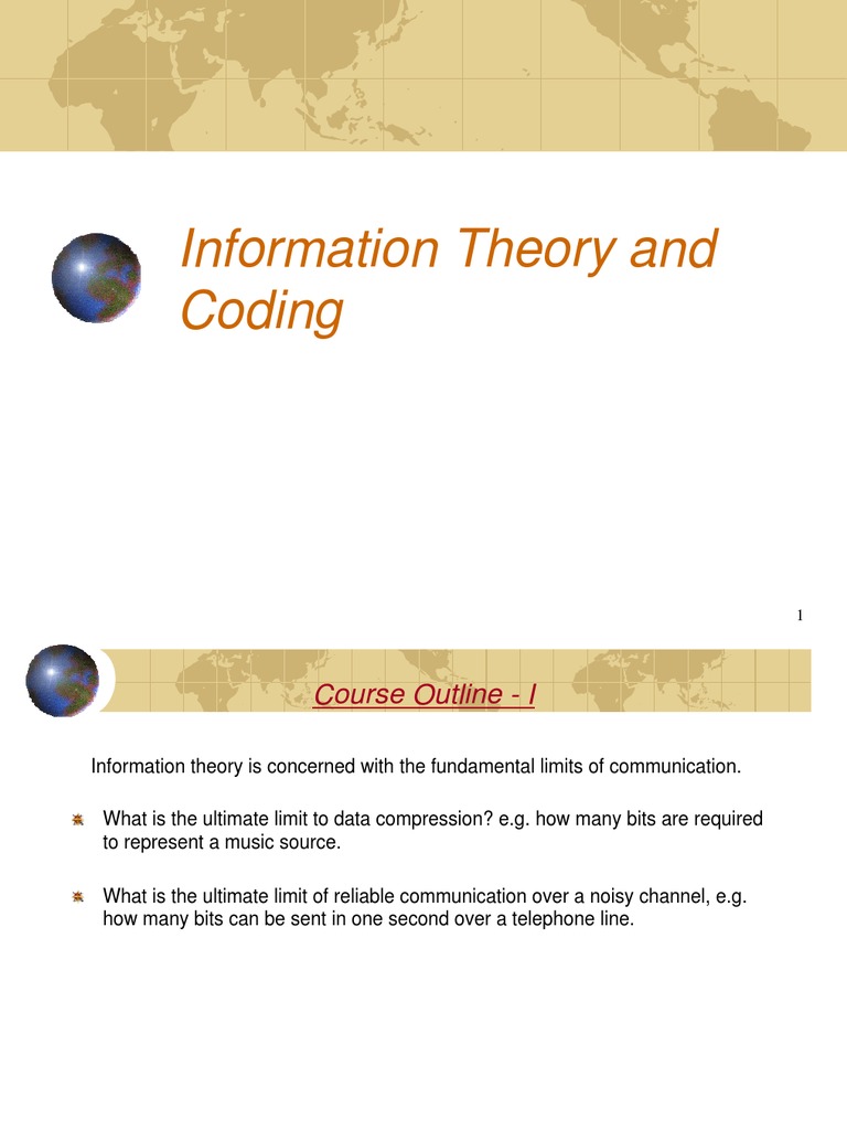Information Theory and Coding | Download Free PDF | Group (Mathematics ...