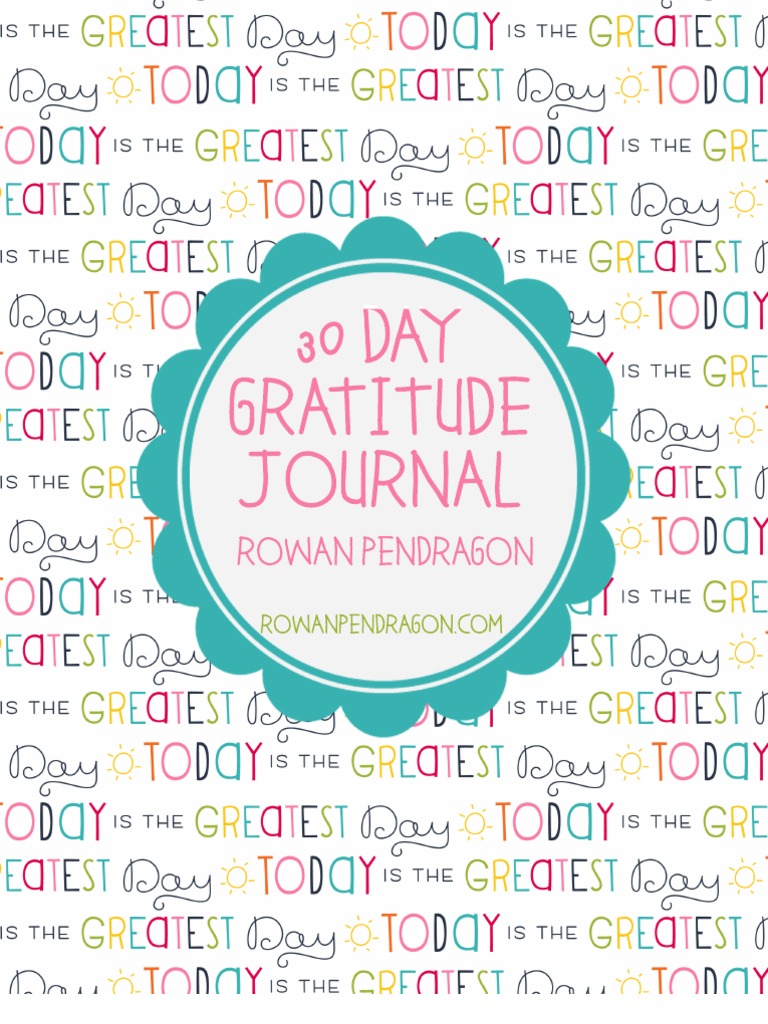 30-Day Gratitude Journal Template | PDF | Gratitude | Positive Mental ...