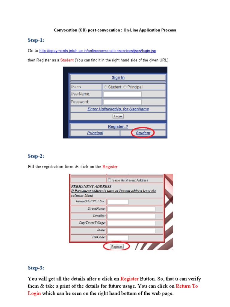 Online Application for Convocation OD | PDF