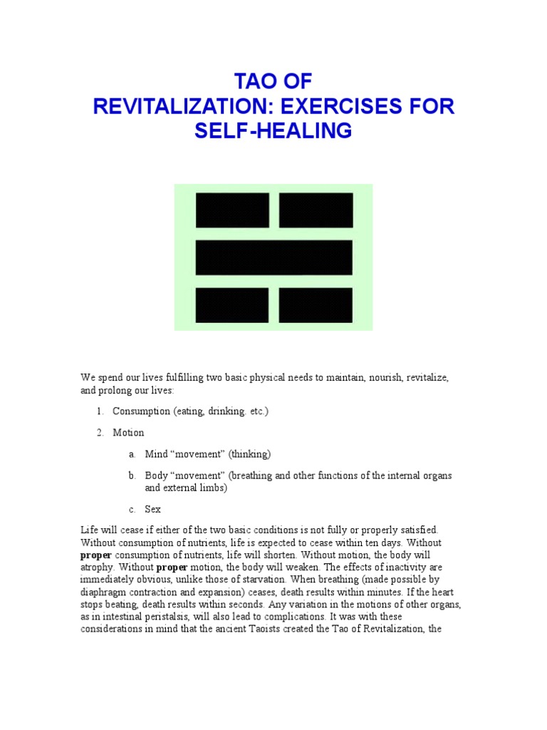 Tao of Revitalization: Exercises For Self-Healing | PDF | Constipation ...