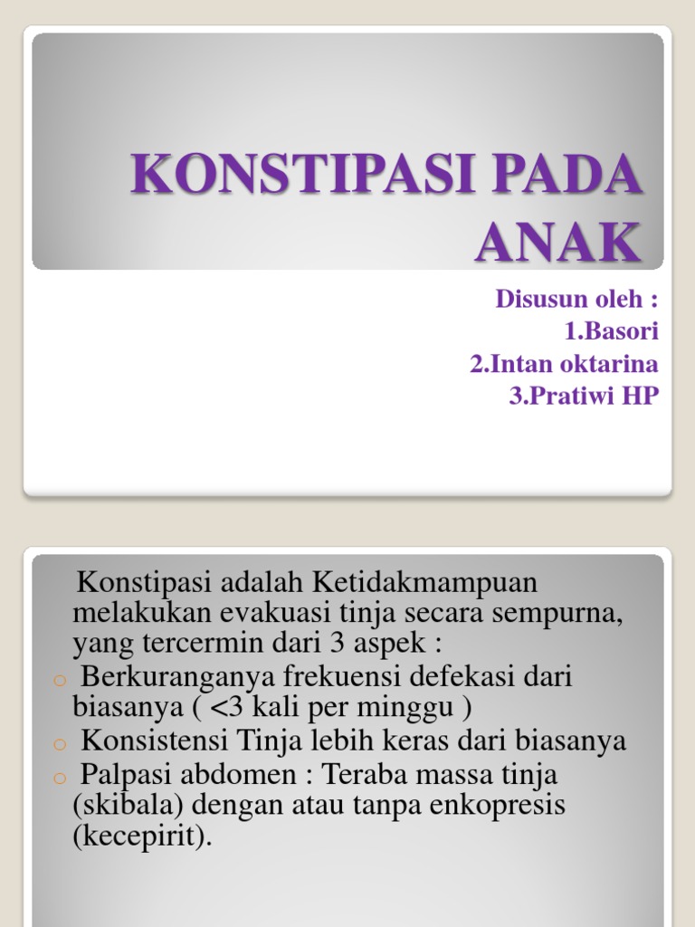 Konstipasi Pada Anak | PDF