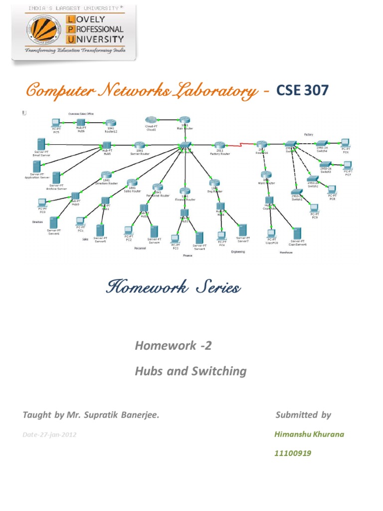 Homework - 2 Hubs and Switching | PDF | Network Switch | Computer Network