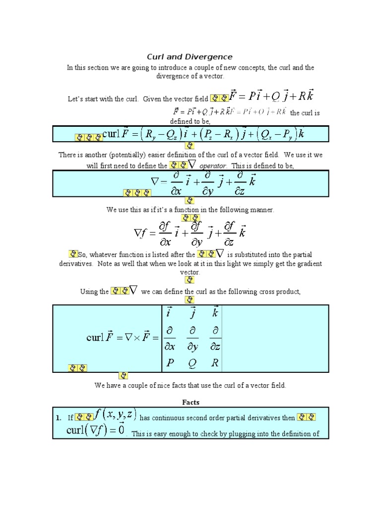 Curl and Divergence | PDF | Divergence | Euclidean Vector