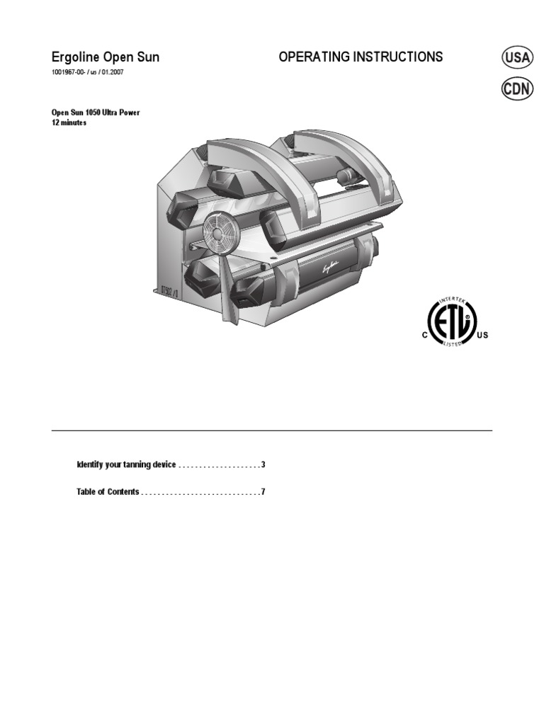 Manuale Operativo Open Sun 1050 | PDF | Ultraviolet | Compact Disc