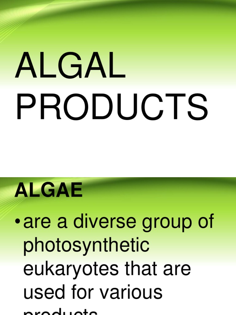 Algal Products | PDF | Algae | Seaweed