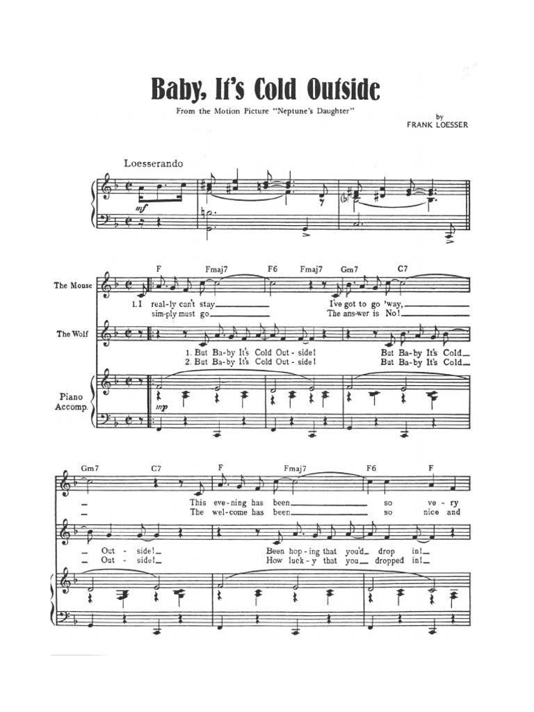 Baby Its Cold Outside | PDF | Language Arts & Discipline