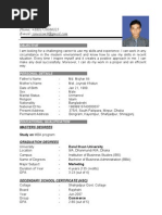 Curriculum Vitae: Present &mailing Address | PDF | Bangladesh | Business