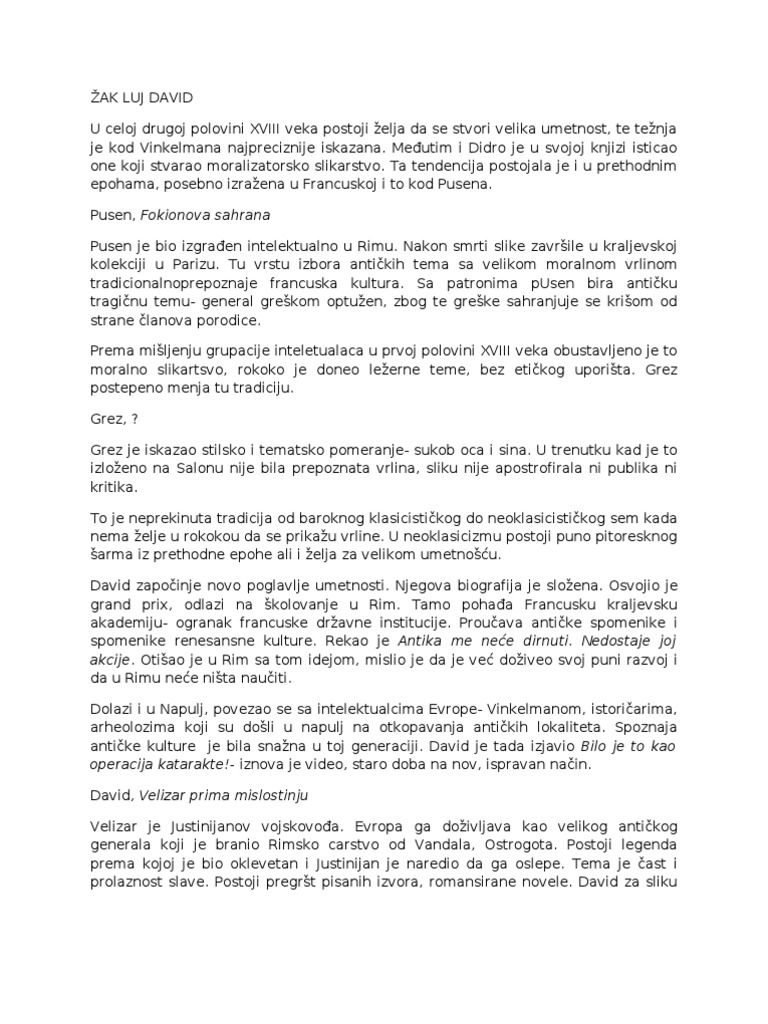 Žak Luj David | PDF