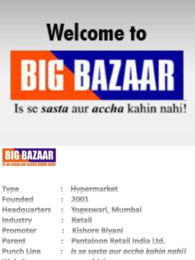 Big Bazaar project report