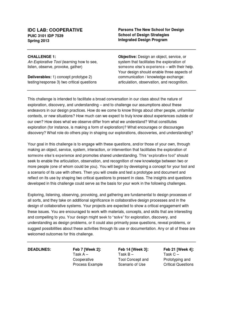 Co-Op Lab Challenge 1 | PDF | Prototype | Insight