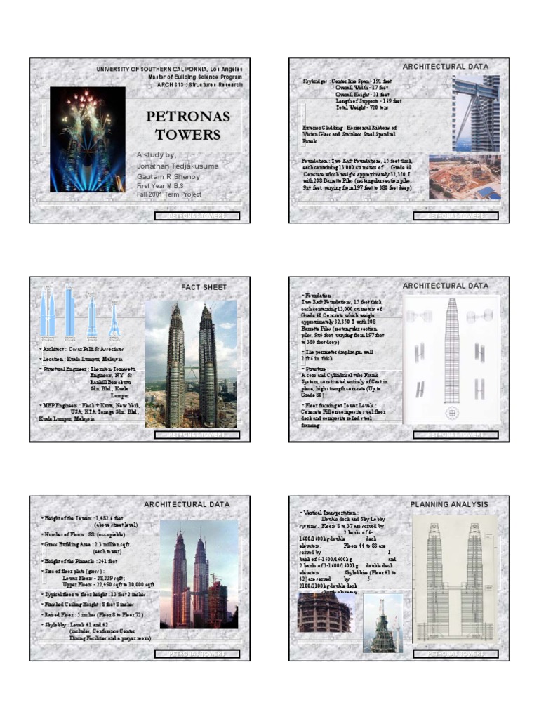 Petronas Towers | PDF | Column | Beam (Structure)