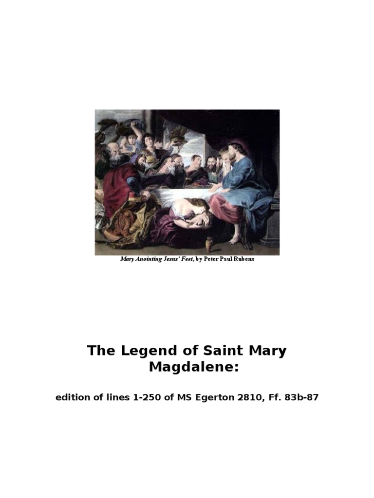 Mary Magdalene: Legend and Manuscript Analysis | PDF | Mary Magdalene ...