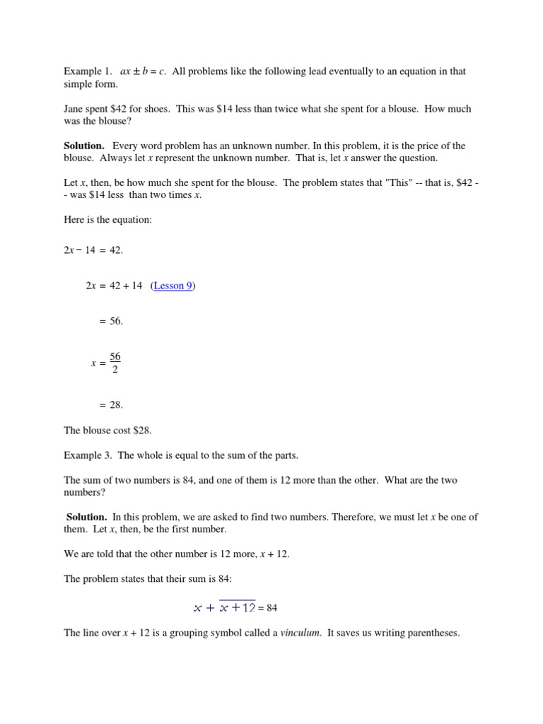 Math Problems | PDF | Mathematical Problem Solving | Equations