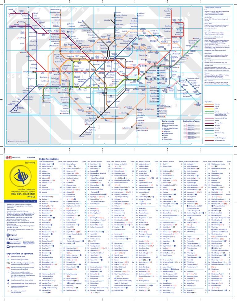 Large Print Tube Map | PDF | London | Transport Infrastructure