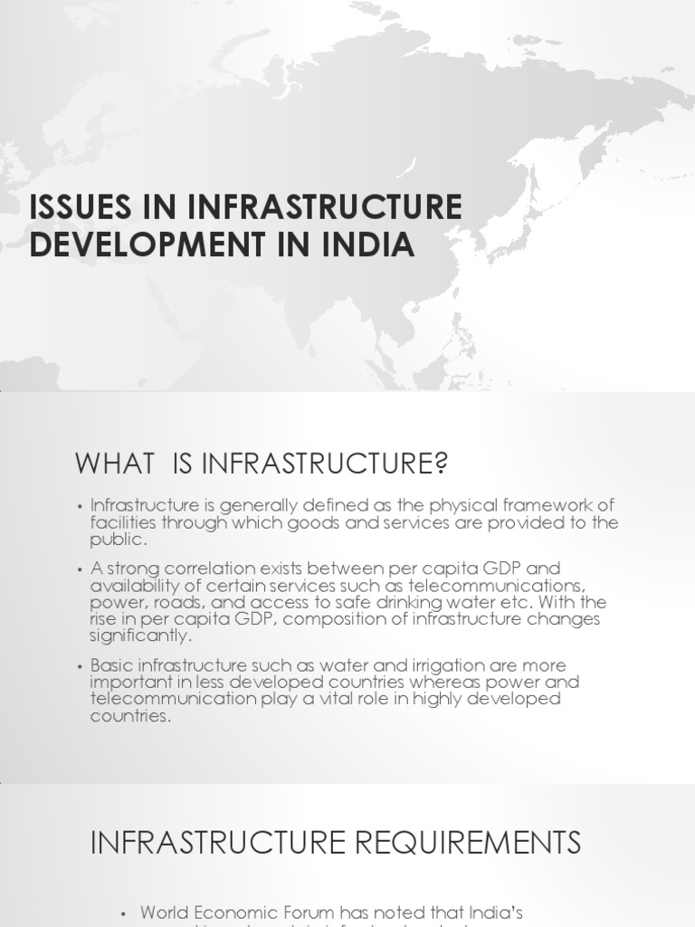 Infrastructure Challenges in India | PDF | Infrastructure | Public ...