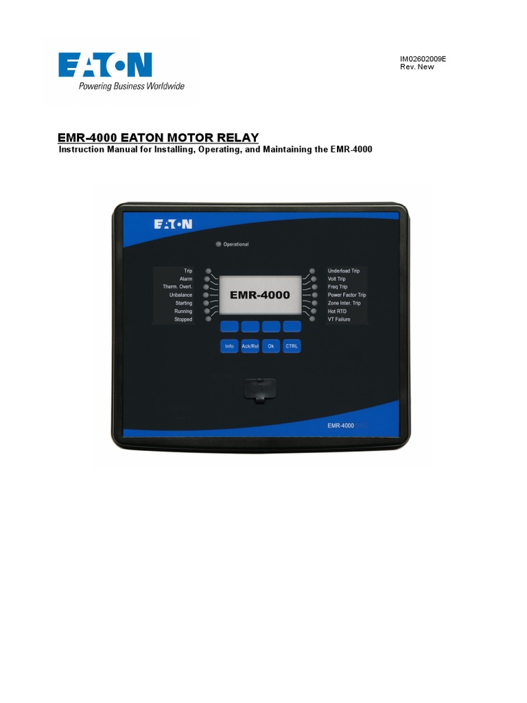EMR 4000 - Technical Manual-Use | PDF | Parameter (Computer Programming) | Relay