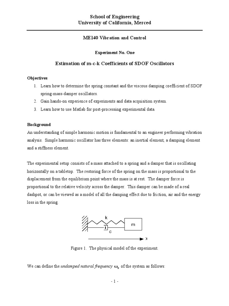 Mechanical Vibration Lab Report | PDF | Mechanics | Physics