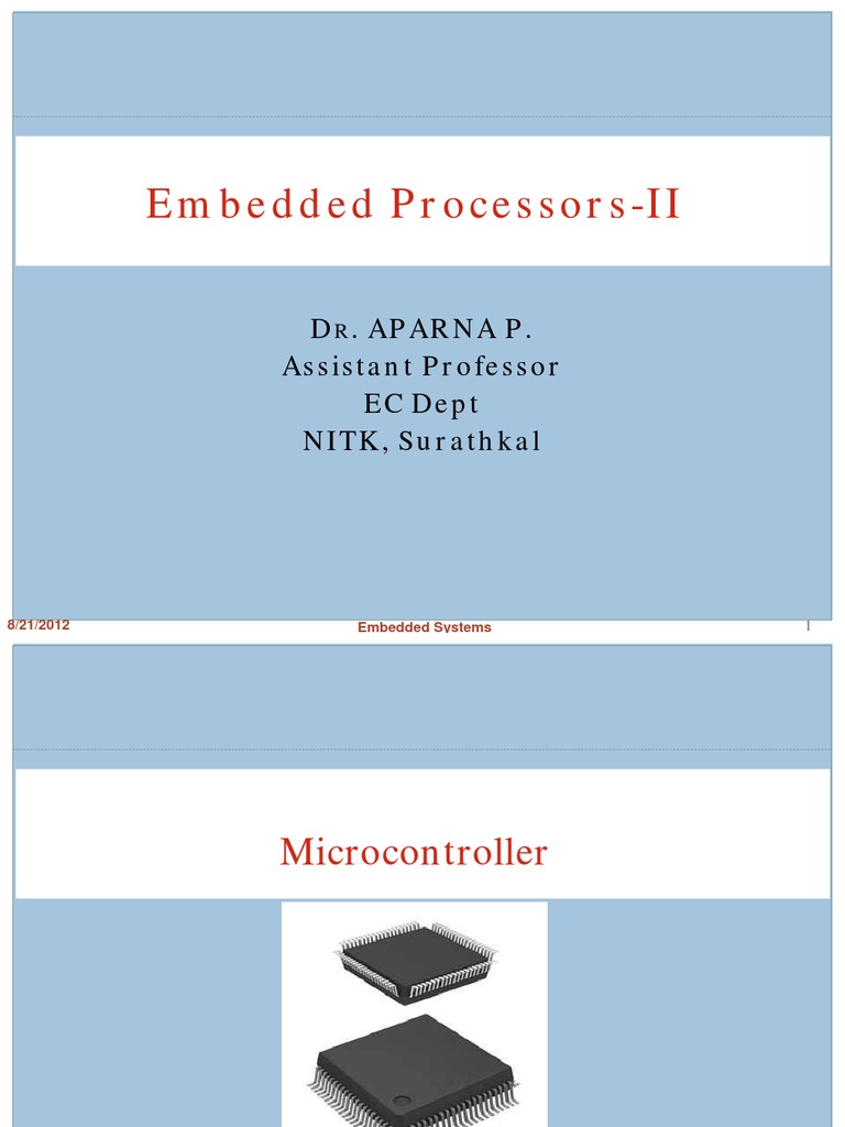 Embedded Processors | PDF | Microcontroller | Arm Architecture