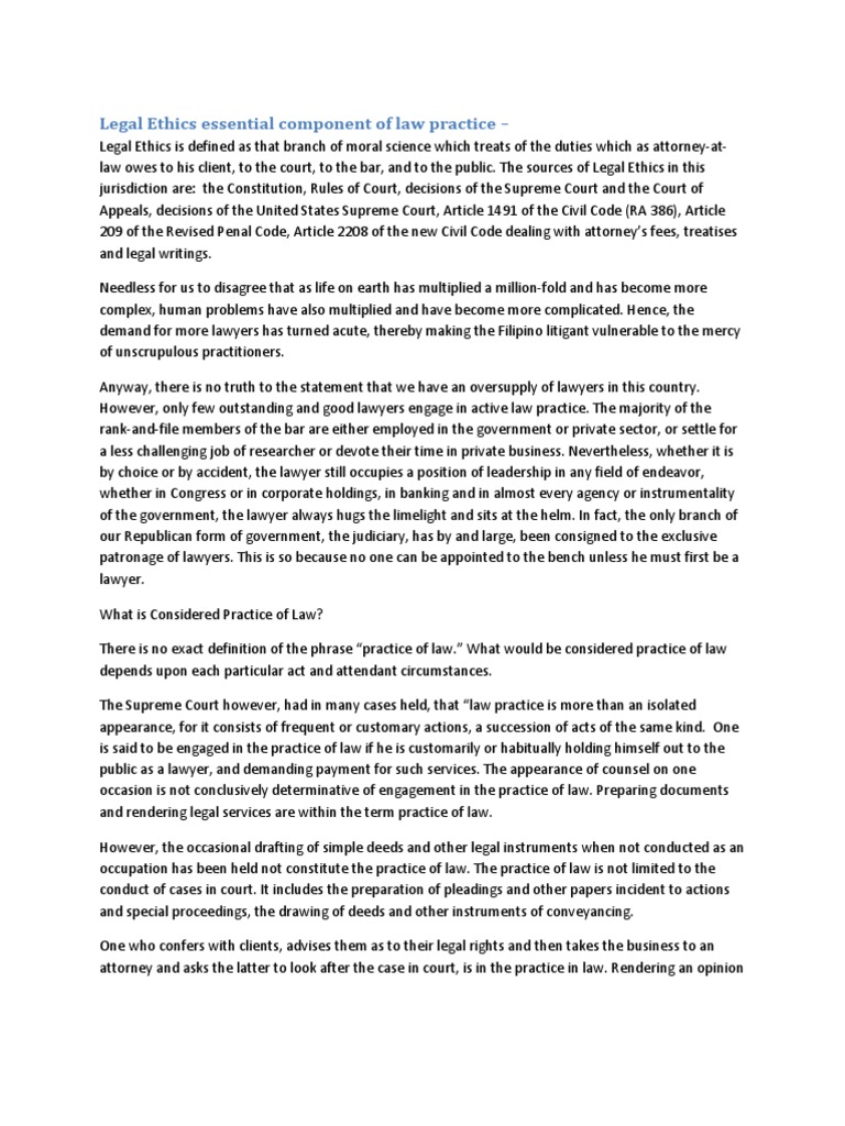 Understanding Legal Ethics in Law Practice | PDF | Practice Of Law | Lawyer