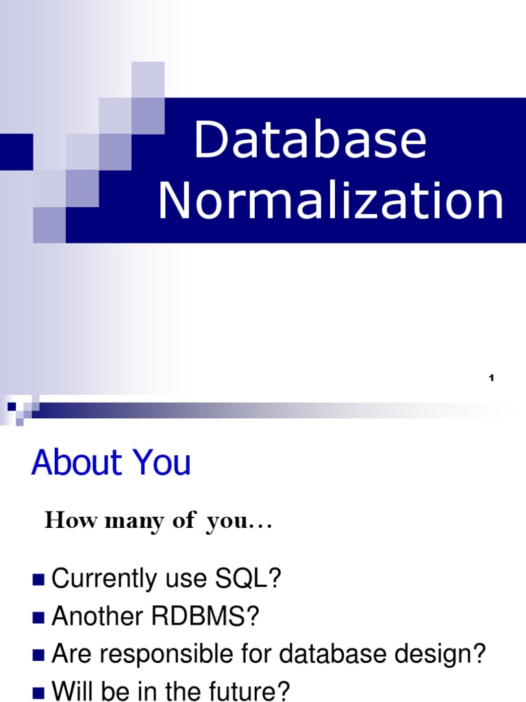 Normalization | PDF | Table (Database) | Databases