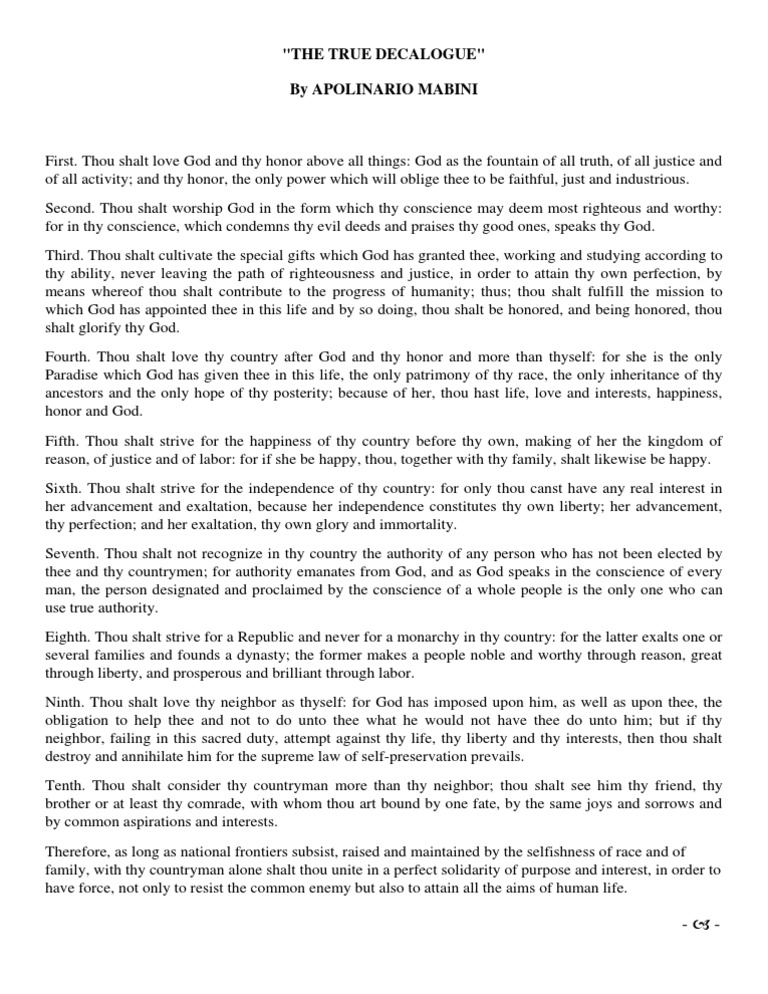 The True Decalogue | PDF | Ten Commandments | Conscience