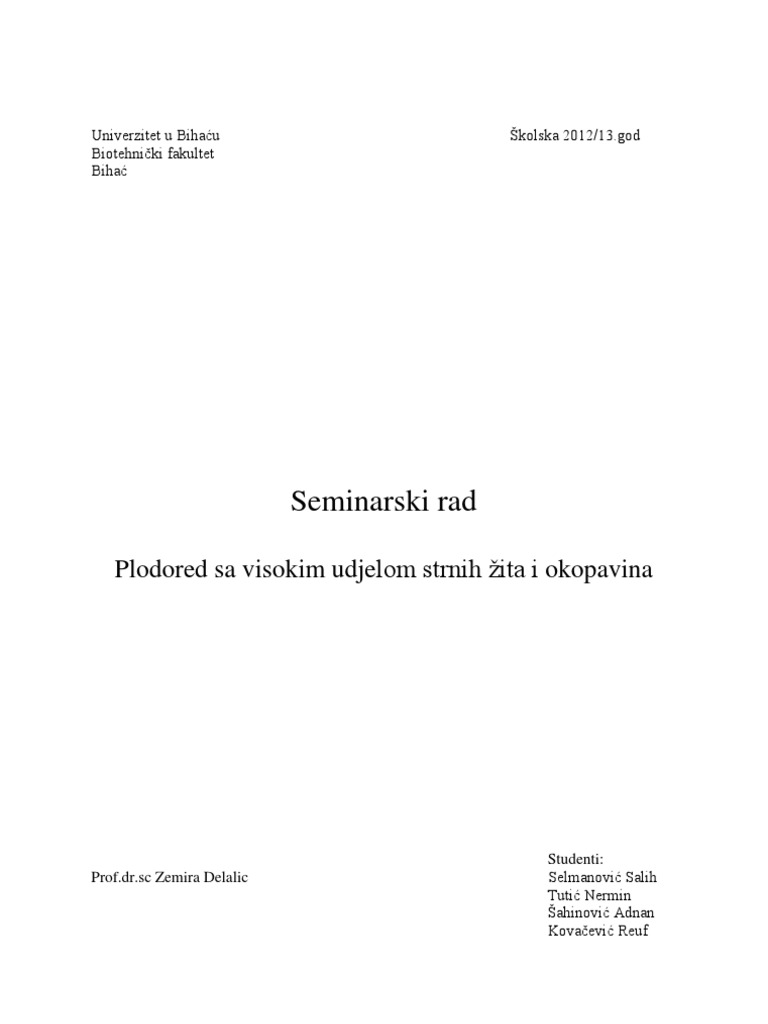 Seminarski Rad | PDF