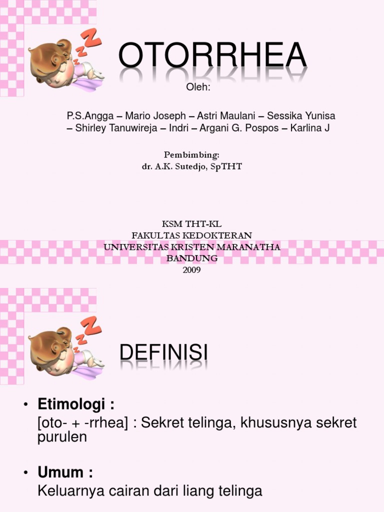 Definisi dan Penanganan Otorrhea | PDF | Sains & Matematika