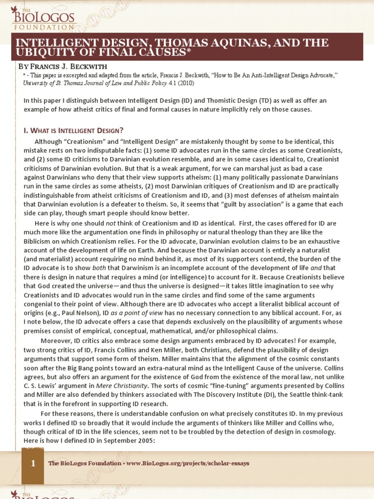 Intelligent Design | PDF | Intelligent Design | Creationism