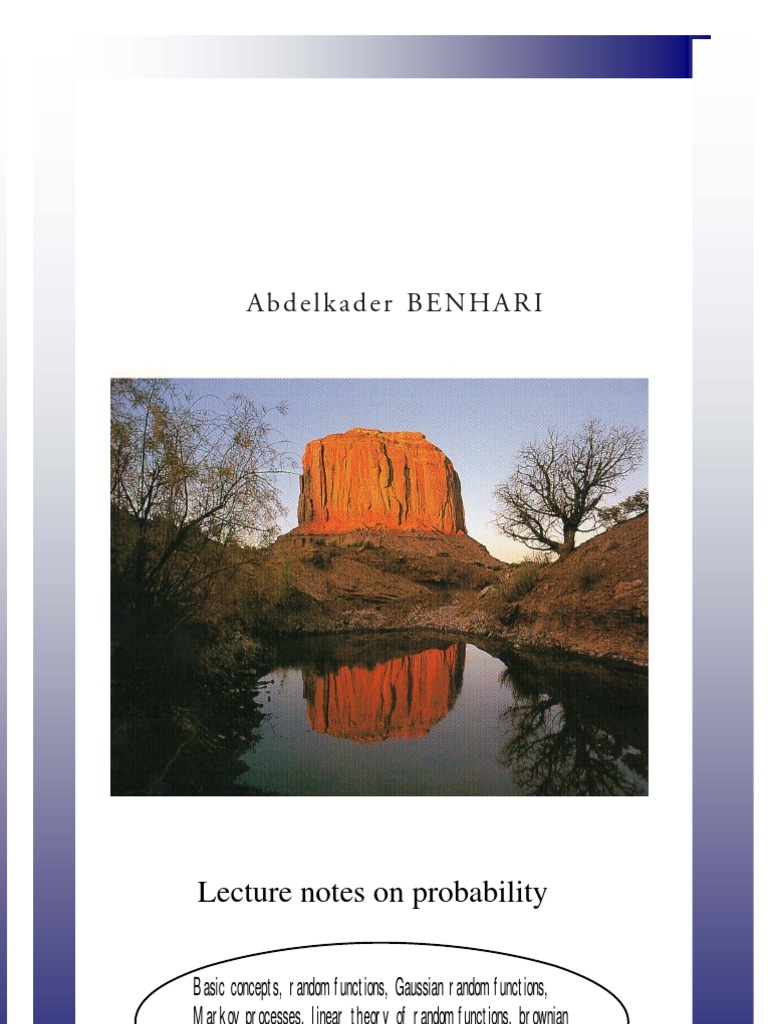 Lecture Notes On Probability Theory | PDF | Stochastic Process ...