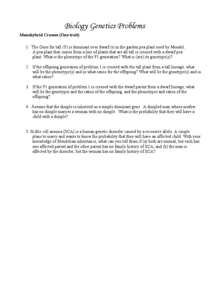 Problemes de Genetica | PDF | Dominance (Genetics) | Genotype