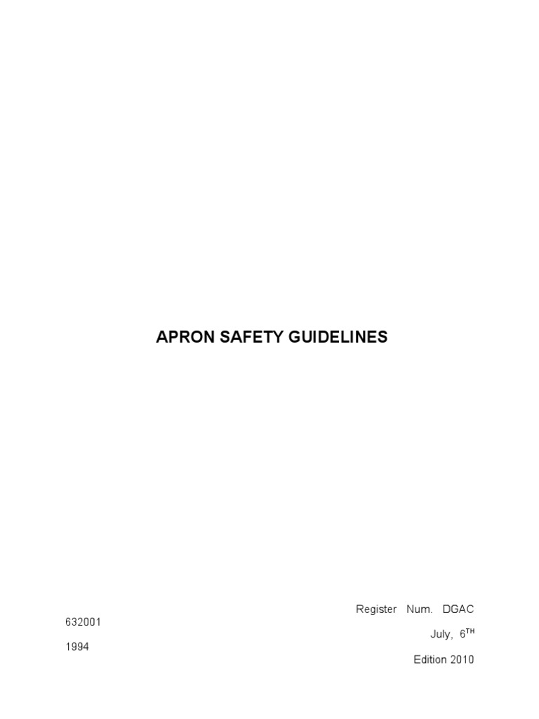 Apron Safety Guidelines | PDF | Airport | Traffic