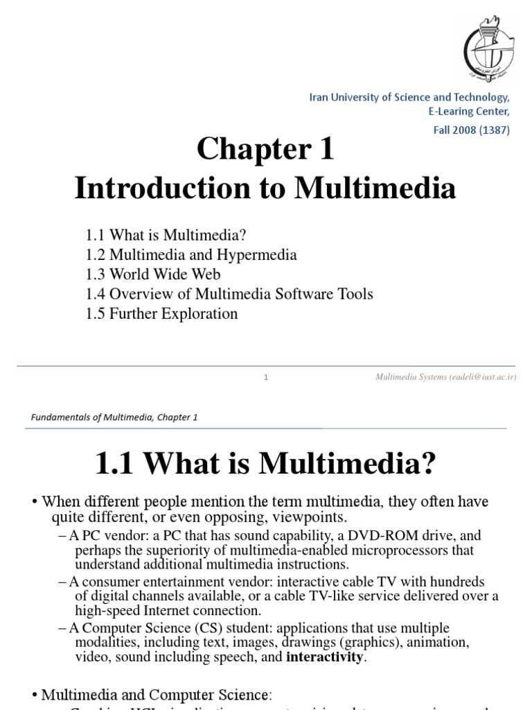 Chapter 1 - Introduction To Multimedia | PDF | Html | Html Element
