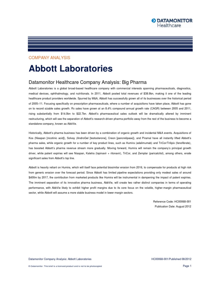 Abott Laboratories | PDF | Abbott Laboratories | Pharmaceutical Industry